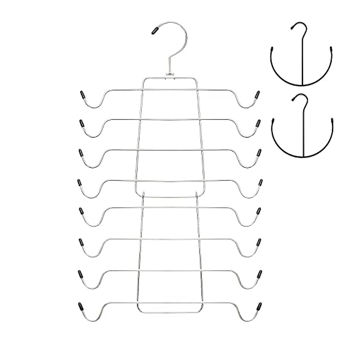 Niclogi Tank Tops Hangers Bra Hangers 4 Pack Space Saving Hanger Metal Folding Closet Organizer for Tank Tops, Cami, Bras, Bathing Suits, Belts