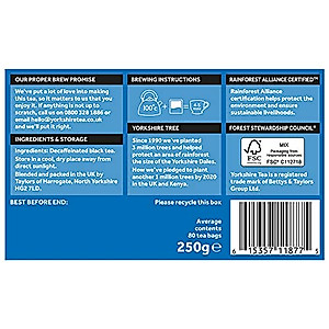 Yorkshire Tea Decaf, 80 Tea Bags