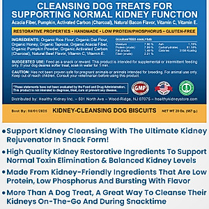 Kidney Cleanse Beef Dog Treats Supports Normal Kidney Toxin Elimination: 20 Oz. Low Protein Beef Dog Treats for Kidney Support. Kidney-Friendly Dog Food Diet Treat.