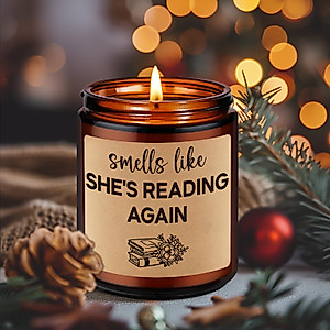 Miracu Book Lover Candle - Reading Accessories, Book Lovers Gifts - Thanksgiving, Christmas Book Themed Gifts for Book Lover, Reader Bookworm Librarian Teacher - Bookish Gifts for Women Her Friend