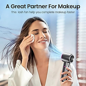 BURLAN Handheld Fan [Quickly Cooling Down], Small Portable Fan, Battery Operated Fan [13-30 Working Hours], Rechargeable Mini Fan with USB, Pocket Hand Fans for Makeup, Travel Camping outdoor (Black)