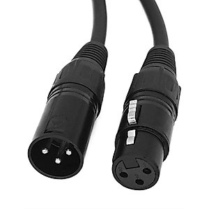 RALINTA Short DMX Cable, 3' XLR Cables,Professional Microphone Cable,3 Pin Mic Cable,Audio Amplifier Cable,Studio Speakers Cable 3 feet