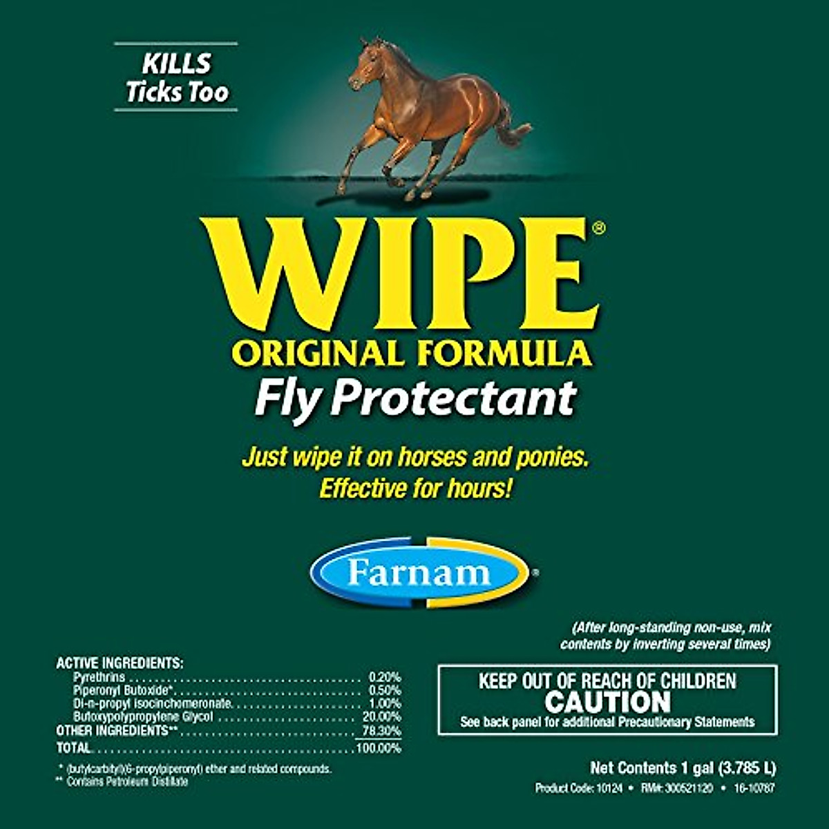 Farnam Wipe Original Formula Fly Protectant, 1 Gallon
