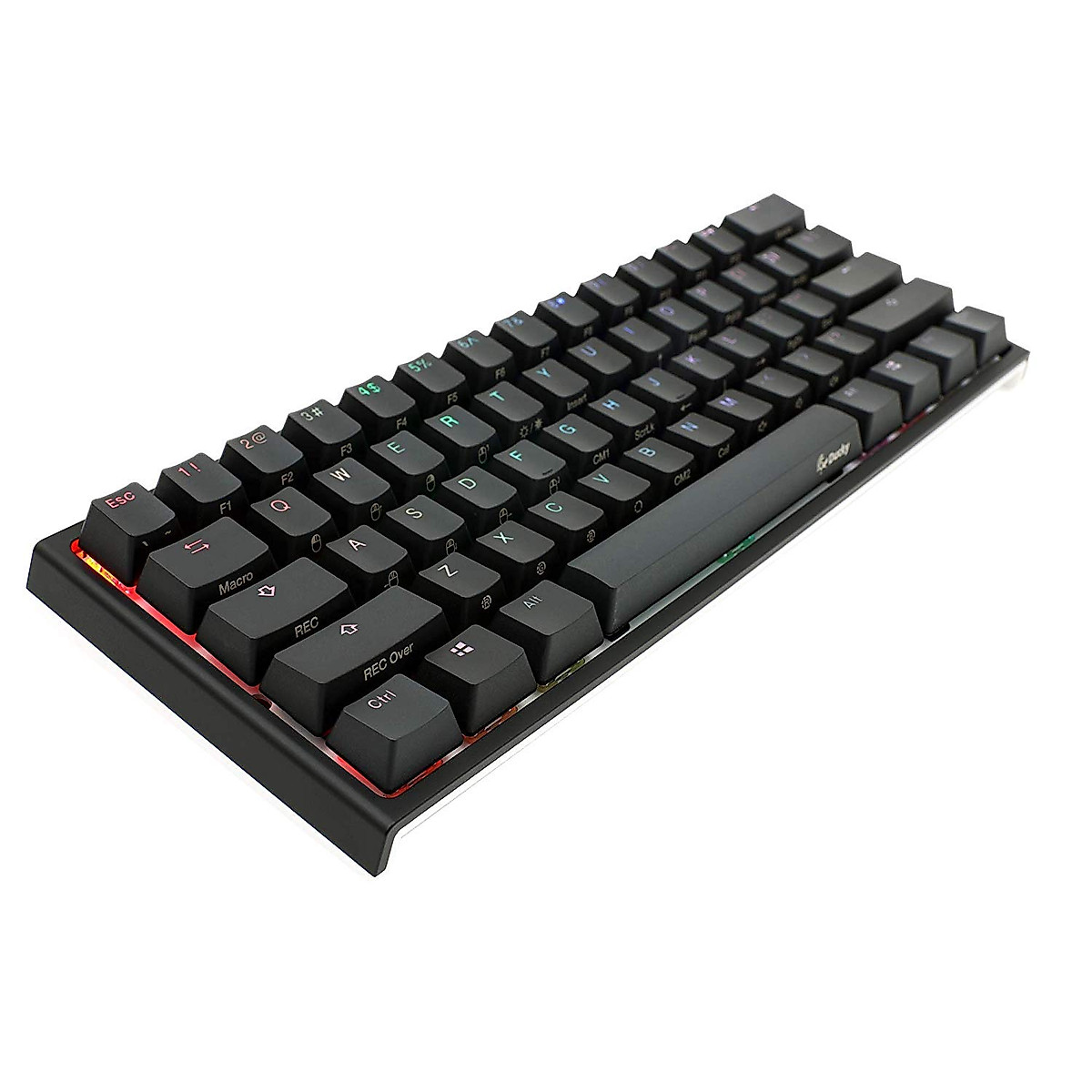 Ducky One 2 Mini RGB LED 60% Double Shot PBT Mechanical Keyboard (Cherry MX Silver)