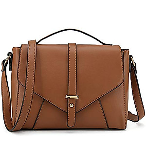 Ladies Designer Purses Cross Body Handbags Trendy Bags for Women Shoulder Bags (Brown)