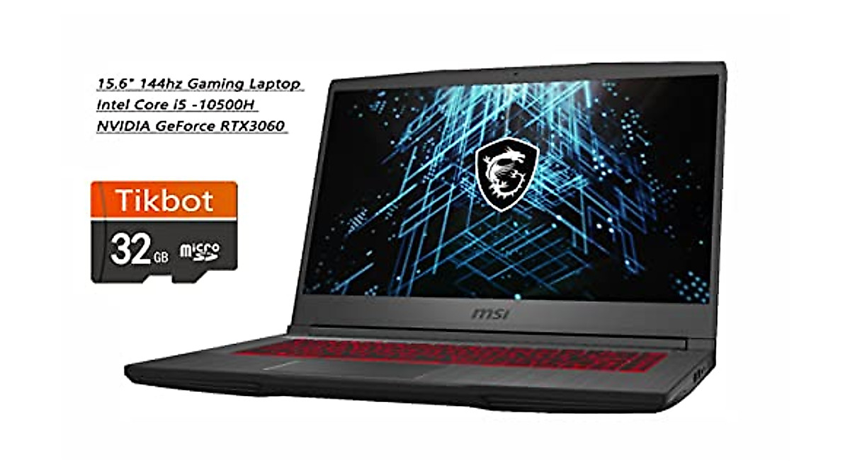 MSI GF65 Gaming Laptop - 15.6" 144Hz, i5, RTX 3060, 16GB/512GB