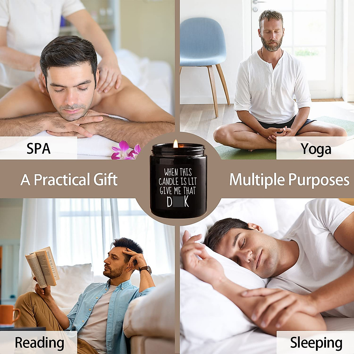 Funny Gifts for Men - Gifts for Him - Birthday Gifts for Men, Him, Husband, Boyfriend, New Couple Gifts, Fathers & Valentines Day Gifts, Christmas Gifts - Scented Candles