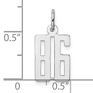 Sterling Silver Small Elongated Pol Number 86