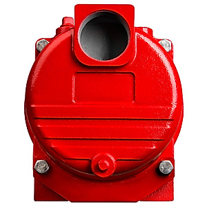 Red Lion RL-SPRK150 115/230 Volt, 1.5 HP, 71 GPM Cast Iron Sprinkler/Irrigation Pump with Thermoplastic Impeller, Red, 97101501
