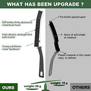 Hard Bristle Crevice Cleaning Brush, Crevice Cleaning Brush | Extra Strong & Long| Gap Cleaning Brush, Hard-Bristled Brush Set, Hand Bristled Stiff Bristle Cleaning Brush with Long Handle（4 pcs）