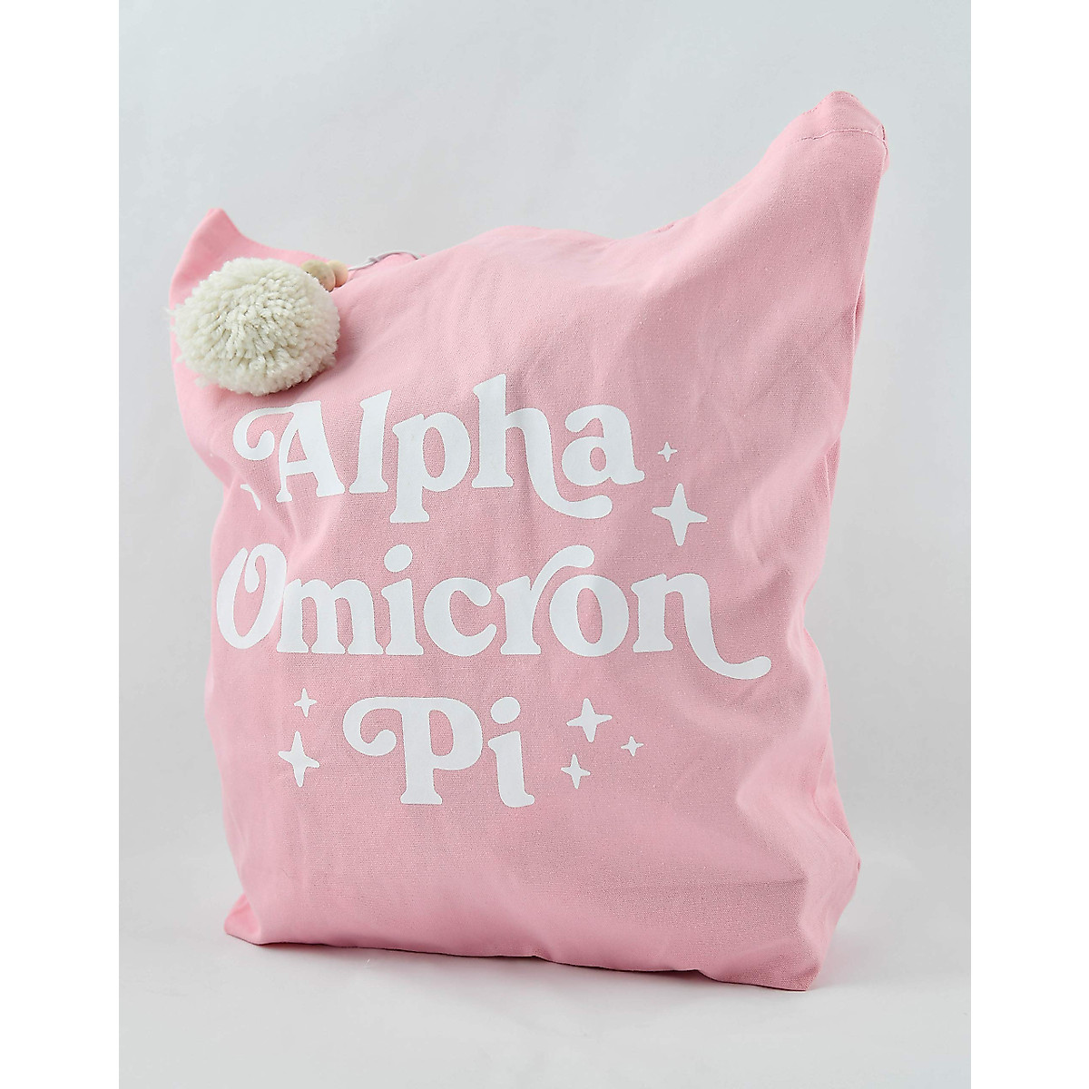 Sorority Shop Alpha Omicron Pi Retro Pom Pom Tote Bag