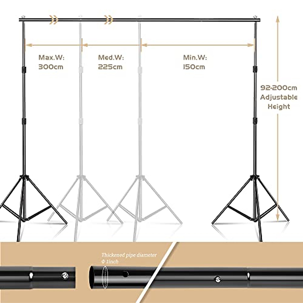ShowMaven Photography Lighting Kit, Softbox Light Kit with 6.5ft x 10ft Photography Backdrop Stand for Product Photography, Portrait Photography, Video Shooting Photography