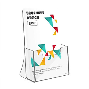 NIUBEE 2 Pack 8.5'' x 5.5'' Acrylic Bi-fold Brochure Holder,Clear Plastic Counter top Organizer