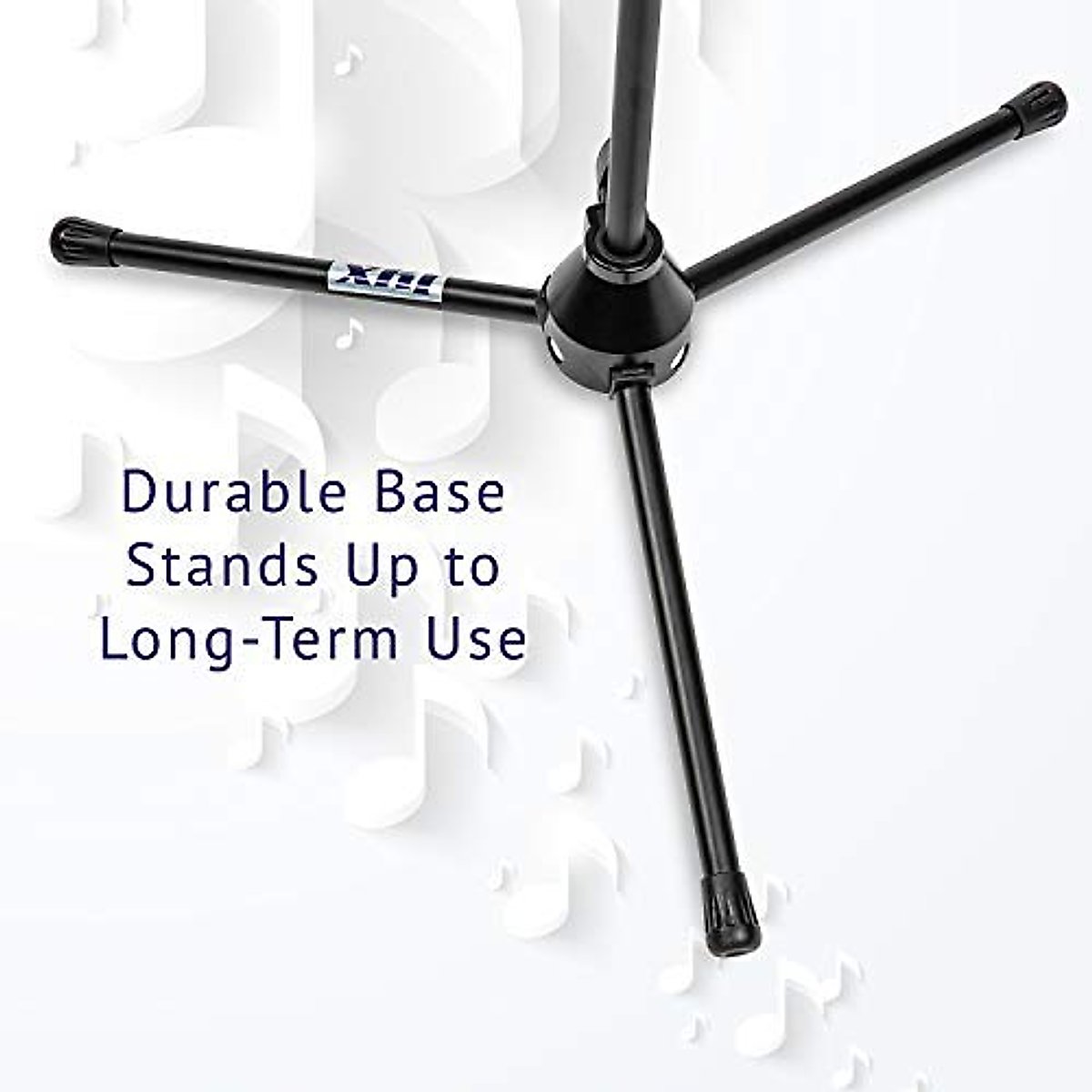 LyxPro Microphone Stand Boom Arm Tilting Rotating Floor Podium Stage or Studio Strong Durable And Foldable Height 38.5"- 66" Extends Arm to 29 3/8" Comes With 3/8" and 5/8" mount Adapter