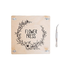 Rubys Collection™ Wooden Flower Press Kit - Flower Preservation Kit for Adults & Kids. Press Flower Art & Wedding Flower Preserve with Flower Drying Book