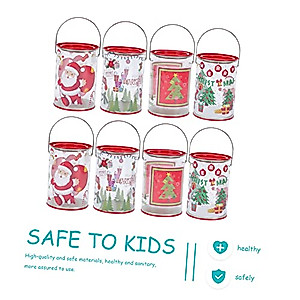 STOBAZA 16 Pcs Portable Cylinder Chocolate Box Cake Decor Cookie Decorating Christmas Cookie Tins Xmas Boxes Christmas Treat Tins Cookie Canister Candy Packaging Box Candy Can