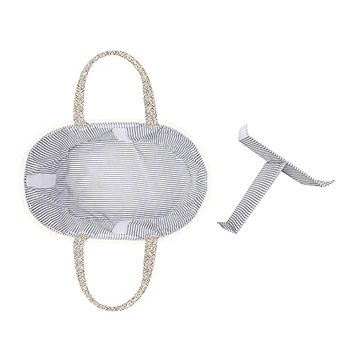 JiA QAQ Baby Diaper Caddy Organizer, Portable Cotton Rope Woven diapers Caddy-Nursery Storage, DIY Basket with Changeable Compartments, Newborn Shower Gift Tote Bag Yellow