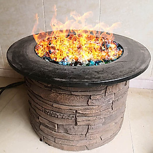 2 LB Floral Glass Gems Stones Flat Marbles Beads Mixed Green,Royal Blue,Peach for Vases Bowl Fillers,Crafts,Table Scatter,Home Centerpieces,Aquarium,Fairy Garden,Candle Holder