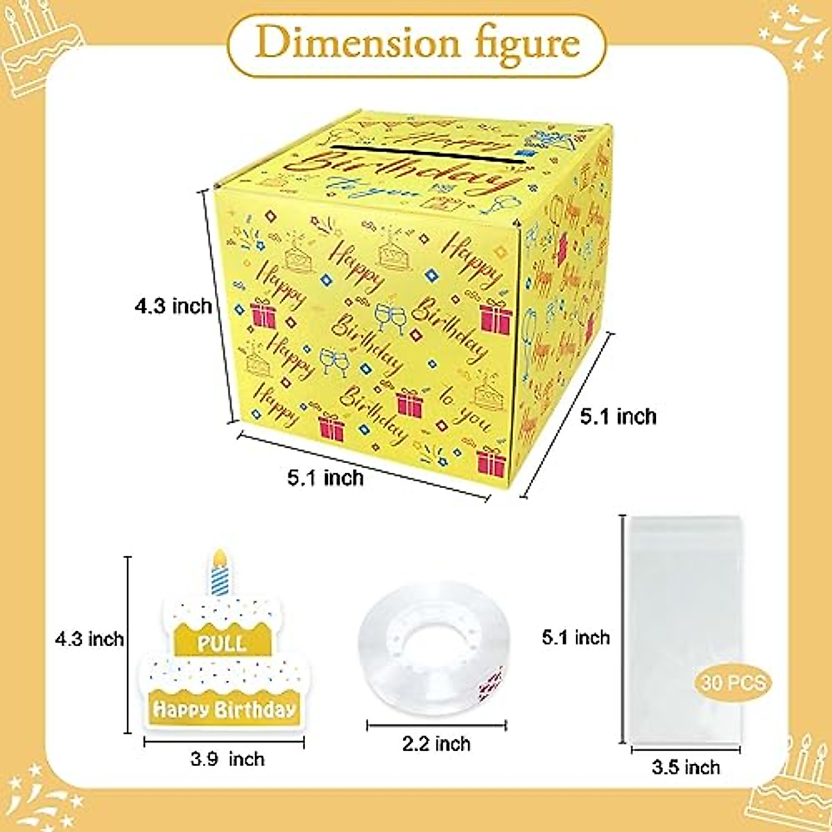 Happy Birthday Day Money Box for Cash Gift Pull,Money Gift Boxes for Cash,Money Box for Cash Gift Colourful Money Holder for Cash with Pull Out Card DIY Set Surprise Birthday Gift Box