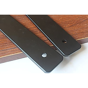 8 Pack - 11 inch Black Hidden L Shelf Bracket (1/5 Inch Thicked) Iron Shelf Brackets, Metal Shelf Bracket, Industrial Shelf Bracket, Modern Shelf Bracket, Metal L Brackets for Shelves Support