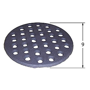 Music City Metals 99901 Cast Iron Heat Plate Replacement for Gas Grill Model Big Green Egg large