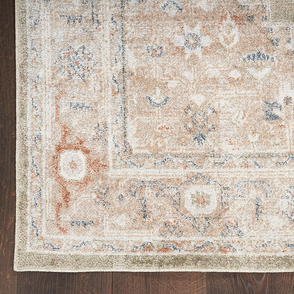 Nourison Astra Machine Washable Bohemian Sage Multi 5'3" x 7' Area -Rug, Easy -Cleaning, Non Shedding, Bed Room, Living Room, Dining Room, Kitchen (5x7)