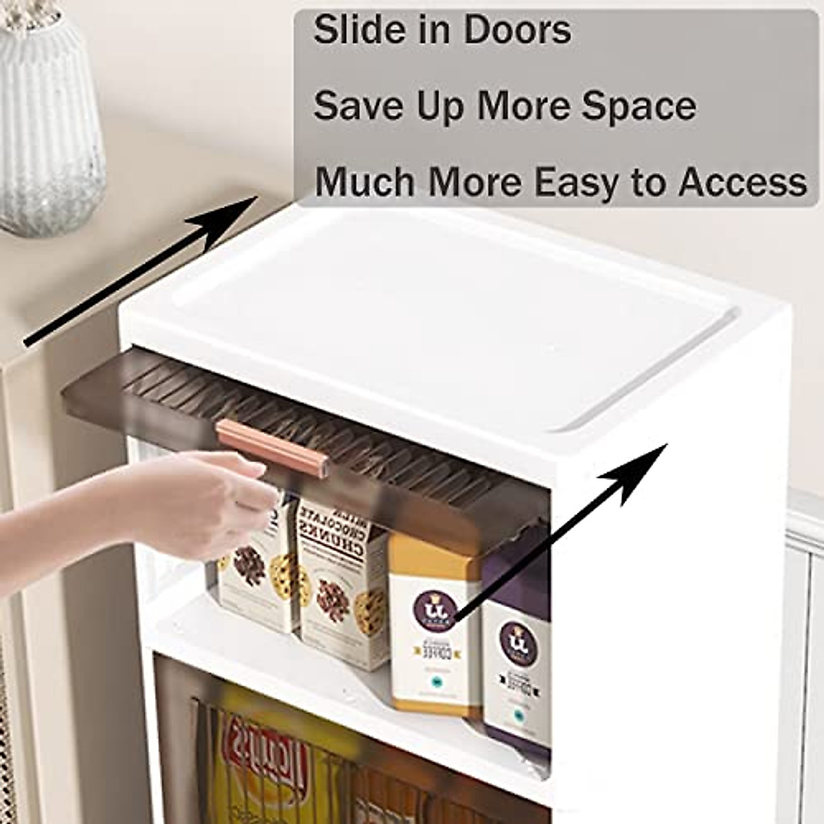 Plastic Storage Bins - 5 Drawers Flip Open Storage Bins, Plastic Home Storage Organizer, Tall Organizer Tower for Bedroom, Bathroom, Office, Laundry, Kitchen, Craft Room, Nursery and School Dorm