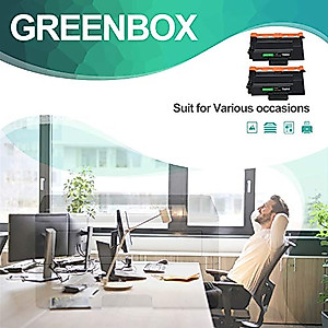 GREENBOX Compatible TN850 High Yield Toner Cartridge Replacement for Brother TN850 TN-850 TN820 TN-820 for DCP-L5500DN DCP-L5600DN MFC-L5700DW HL-L5000D MFC-L5800DW MFC-L5850DW Printer (2 Black)