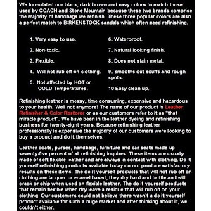 Leather Refinish Color Restorer Dye, Dark Brown