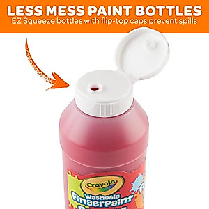 Crayola Washable Finger Paints (6 Count) Toddler Paint Supplies, Kids Paint Set, Ages 4, 5, 6, 7 [Amazon Exclusive]