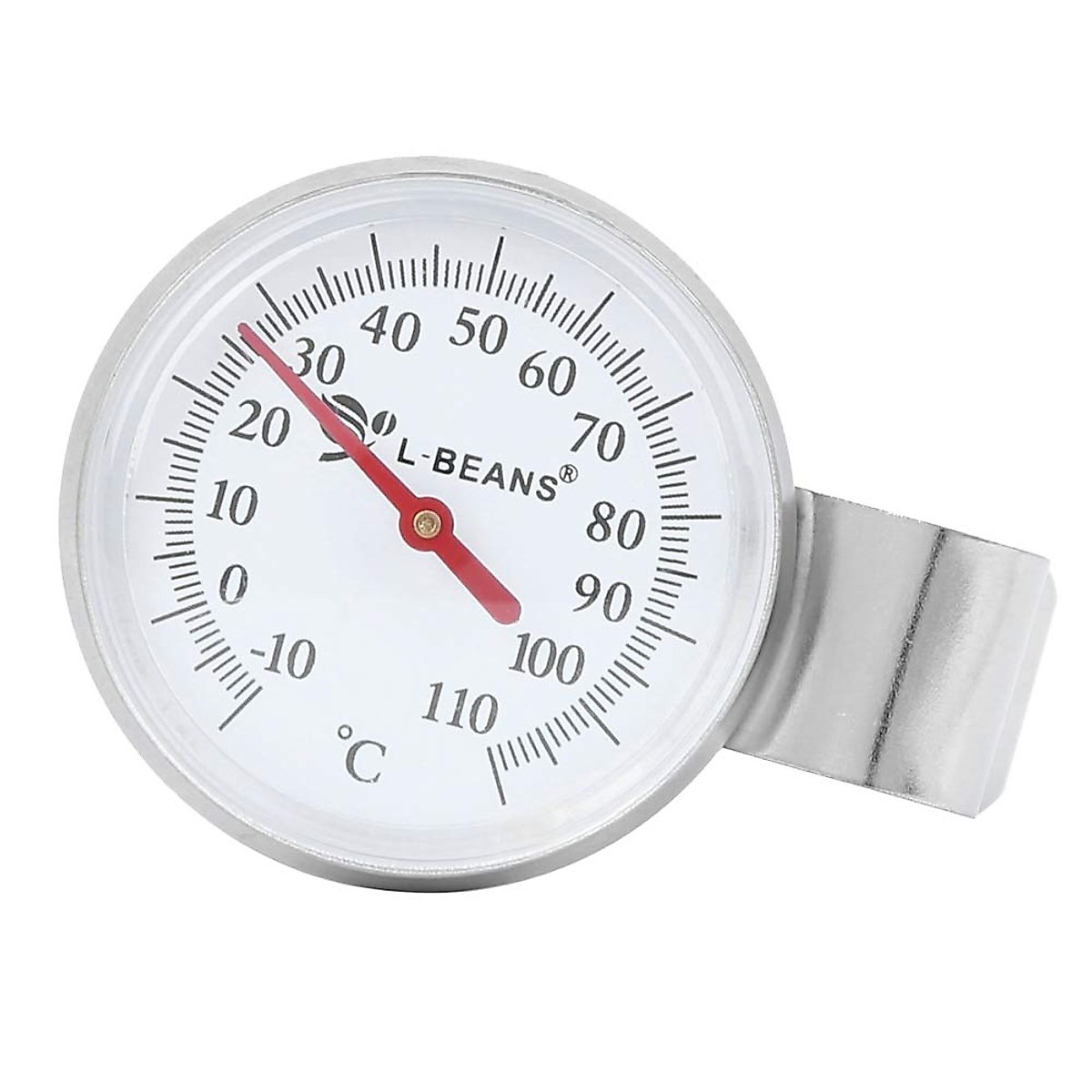 Dial Thermometer, Instant Read Multi-Purpose Thermometer with Clip for Milk, Beverage, Steaming, Coffee((Short Type))