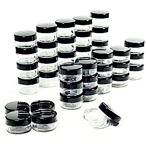 5 Gram Cosmetic Sample Containers with Lids 25pcs Empty Small Makeup Jars Plastic BPA Free