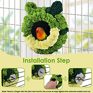 KATUMO Bird Nest, Conure Breeding House Parrotlet Snuggle Hut Lovebird Bed for Conure, Lovebird, Canary, Finch, Coneshape Birds, Hamster, Small Pets