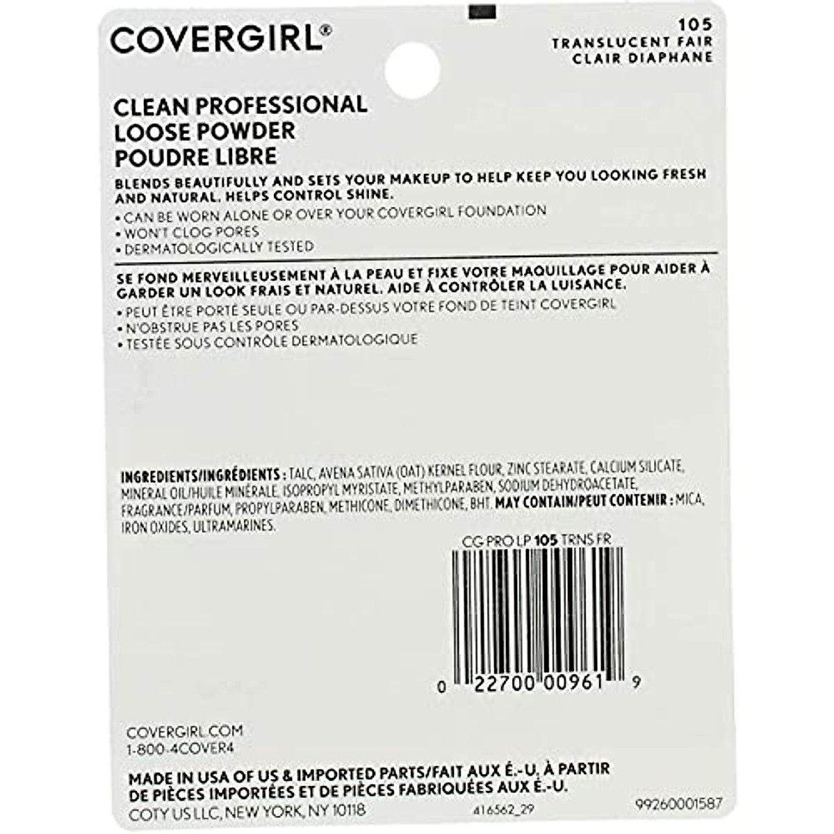 Cover Girl 00961 105Tranfr Translucent Fair Professionaltm Loose Powder