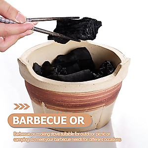 DOITOOL 1set Grill Indoor Hibachi Grill Indoor Charcoal Grill Indoor Gas Grill Outdoor Barbecue Stove Outdoor Cooking Accessories Old Clay Stove Small Clay Grilling Stove Portable Stove