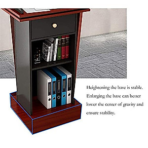 MObyat Lectern Podium Stand,Lectern Meeting Room Floor Lecture Table Teacher Podium Table for Company Campus