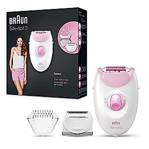 Braun Epilator Silk-epil 3 3-270, Hair Removal for Women, Shaver & Trimmer