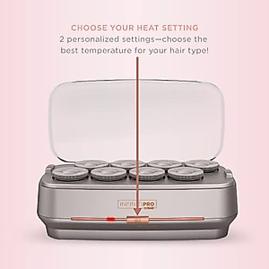 INFINITIPRO BY CONAIR Hot Roller Set with Ionic Generator, Eight 2-inch Jumbo Rollers plus Eight 2-prong clips