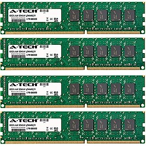 A-Tech 8GB KIT (4 x 2GB) for HP-Compaq Z Workstation Series Z420 Z600 Workstation Z620 Workstation. DIMM DDR3 ECC Unbuffered PC3-12800E 1600MHz Server Ram Memory
