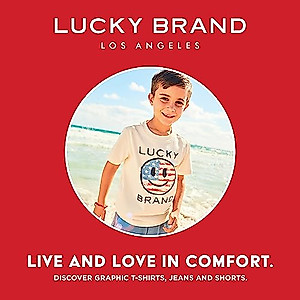 Lucky Brand Boys' Pull-On Cargo Shorts, Drawstring Closure, Tea Camo GC04, 5