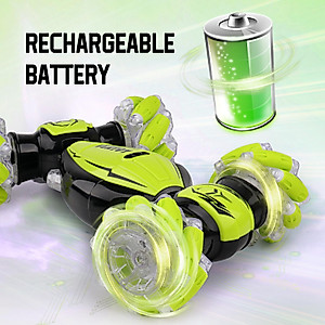 VERTOY Gesture Sensing Stunt RC Cars Toys for Boys - 4WD 2.4GHz Hand Controlled Remote Control Car with Light Music, Best Gifts Ideas for Kids Age 7 8 9 10 11 12 Year Old