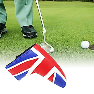Seacloud UK Flag Blade Putter Cover PU Leather Protector for Putter Head Cover with V-Closure