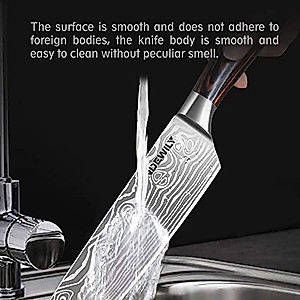 SANDEWILY Professional Kitchen Knives High Carbon Stainless Steel Chef Knife Set,3PCS Ultra Sharp Japanese Knife with Sheath,Ergonomic Pakkawood Handle Elegant Gift Box for Home or Restaurant