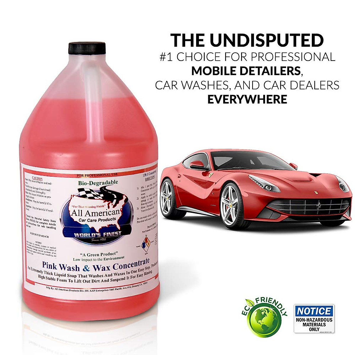 All American Car Care Products Pink Wash & Wax Concentrate (1 Gallon)