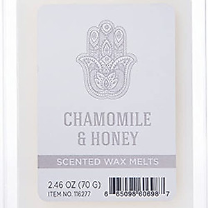 Colonial Candle Chamomile & Honey Scented Wax Melt, Wellness Collection, Soy-Based White Wax Blend, 6 Cube