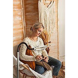 LIGHT IT! By Fulcrum, 20072-401 MultiFlex LED Floor Magnifier Lamp, Silver, Single pack