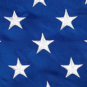 Valley Forge, American Flag, Cotton, 3' x 5', 100% Made in USA, Sewn Stripes, Embroirdered Stars, Heavy-Duty Brass Grommets