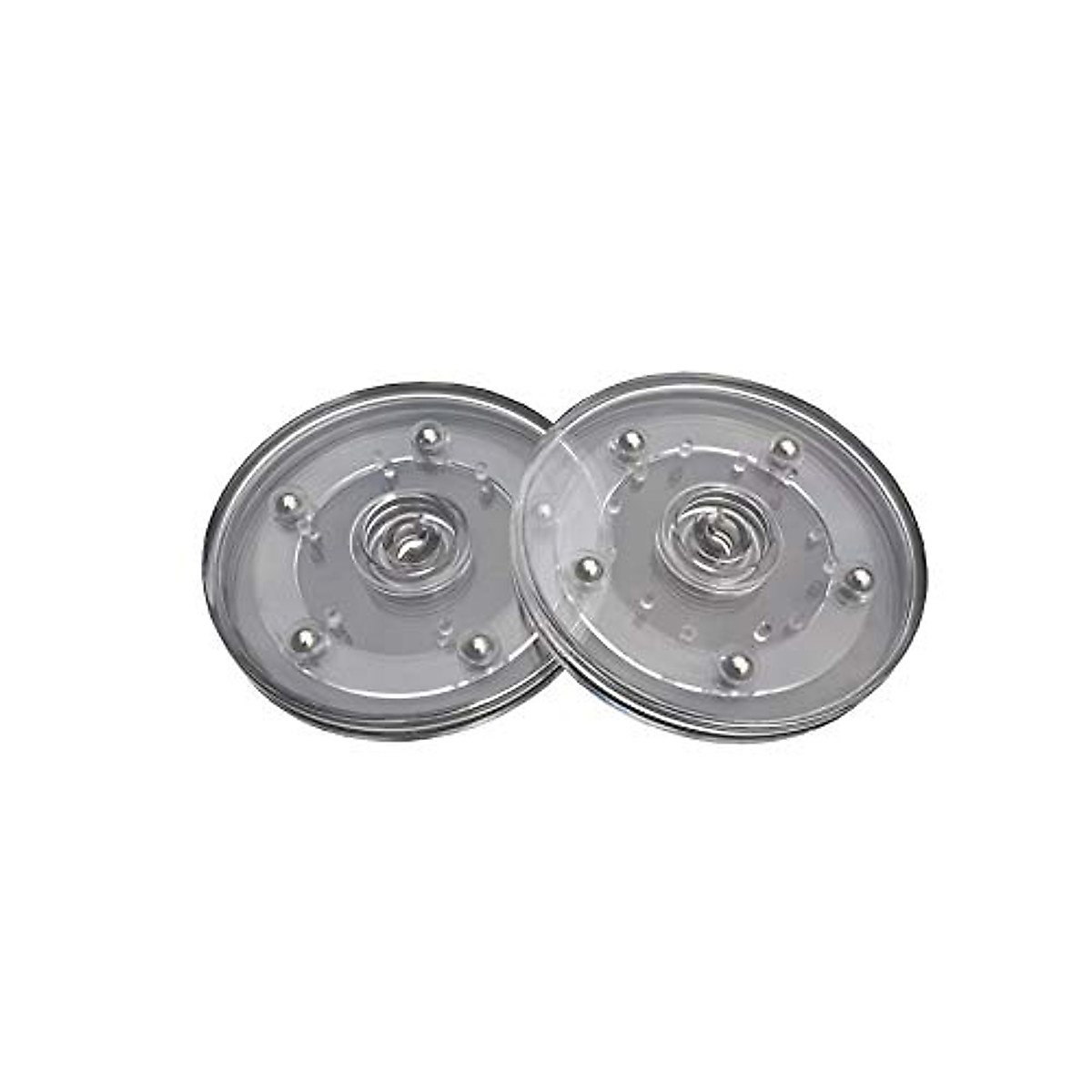 FixtureDisplays® 4" Clear Plastic Spinner Lazy Susan Turntable Organizer for Spice Rack Table Cake Kitchen Pantry Decorating 16971-NF
