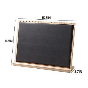 Justsoso Big Bamboo Necklace Display Stand, Pendant Necklace Jewelry Holder Rack, Chain Jewellery Organizer for Home or Selling Show (Black PU)