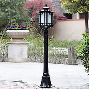 Enlylyog Modern European-Style Retro Home Villa Courtyard Lawn High Pole Garden Lamp, Outdoor Waterproof Lamp Outdoor Garden Street Lamp
